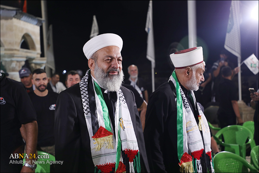 ابنا - Photos: "Neda Al-Aqsa" Mawkib on Arbaeen walking route from ...