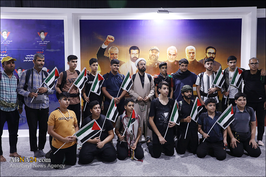 ابنا - Photos: "Neda Al-Aqsa" Mawkib on Arbaeen walking route from ...