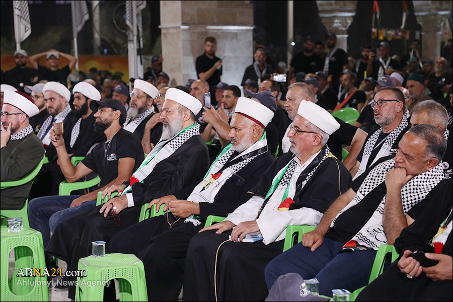 ابنا - Photos: "Neda Al-Aqsa" Mawkib on Arbaeen walking route from ...