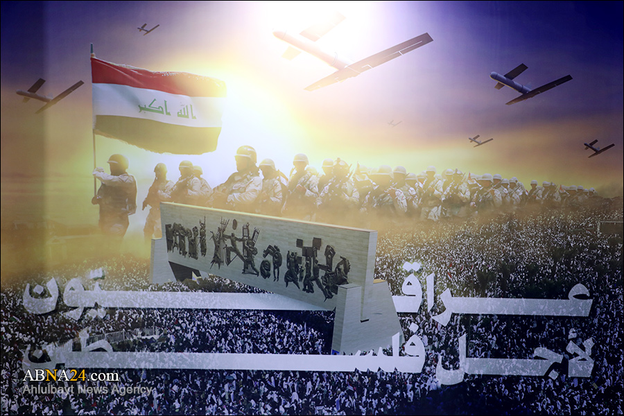 ابنا - Photos: "Neda Al-Aqsa" Mawkib on Arbaeen walking route from ...