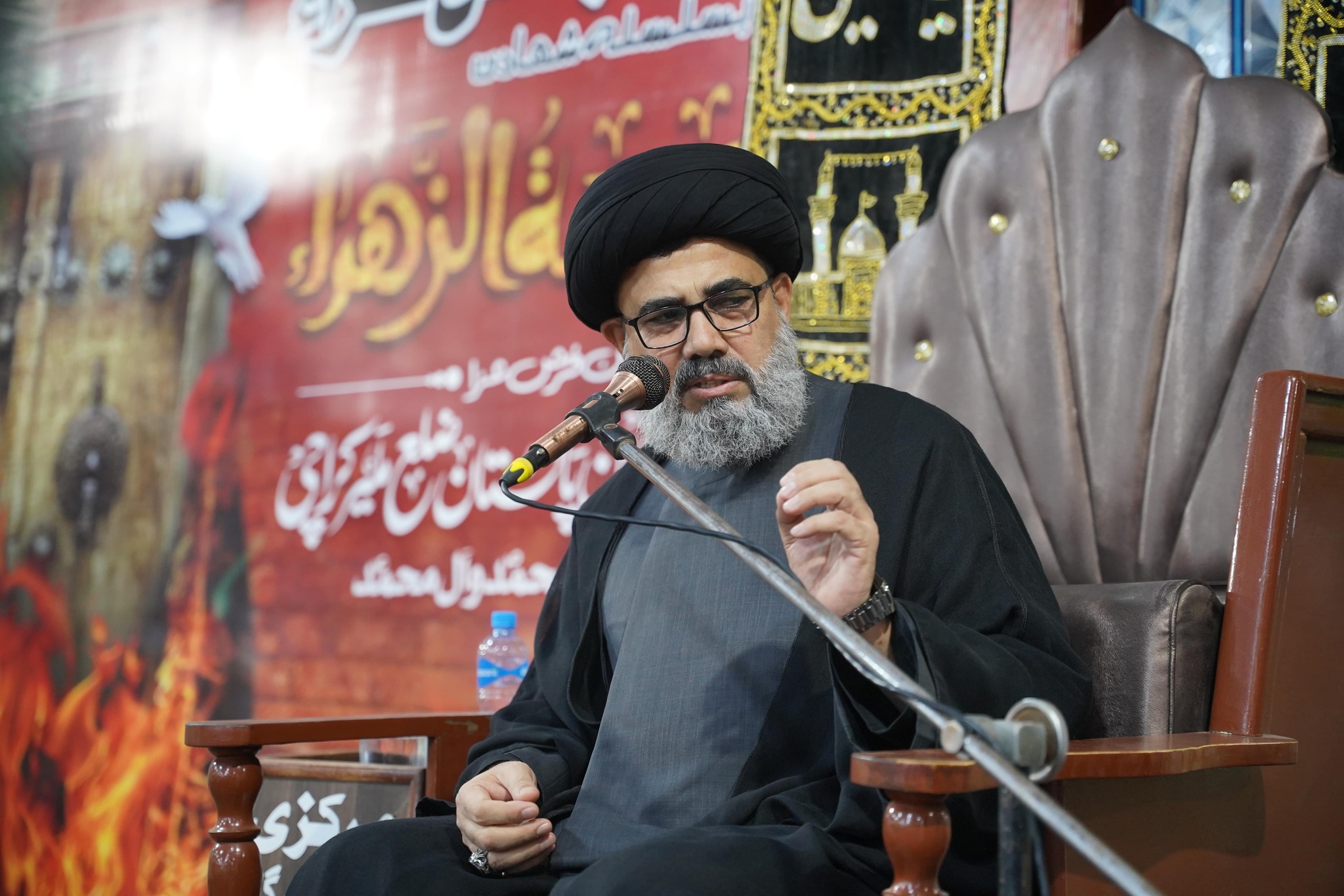 ABNA English - Photos: Martyrdom ceremony of Lady Fatima at Hussainya Jafar Tayyar in Karachi ...